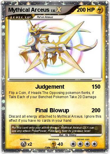 Pokémon Mythical Arceus 1 1 - Judgement - My Pokemon Card