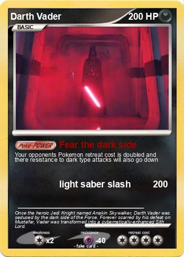 Pokémon Darth Vader 2089 2089 - Fear the dark side - My Pokemon Card