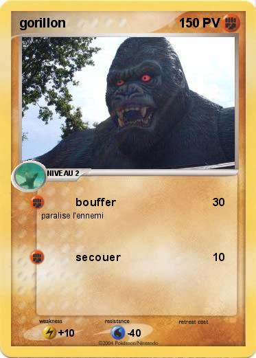 Pokémon gorillon - bouffer - Ma carte Pokémon