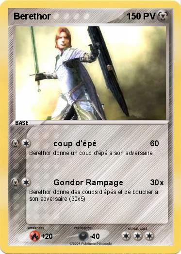 Pokémon Berethor - coup d'épé - Ma carte Pokémon