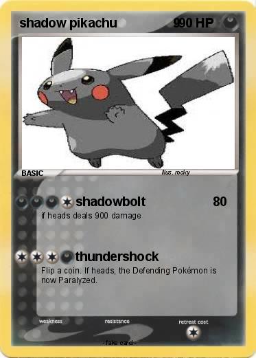 Pokémon shadow pikachu 9 17 17 - shadowbolt - My Pokemon Card