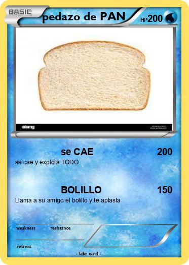Pokémon pedazo de PAN - se CAE - Mi carta pokémon
