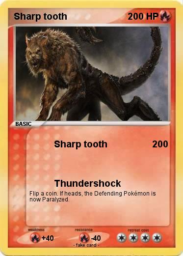 Pokémon Sharp tooth 12 12 - Sharp tooth - My Pokemon Card