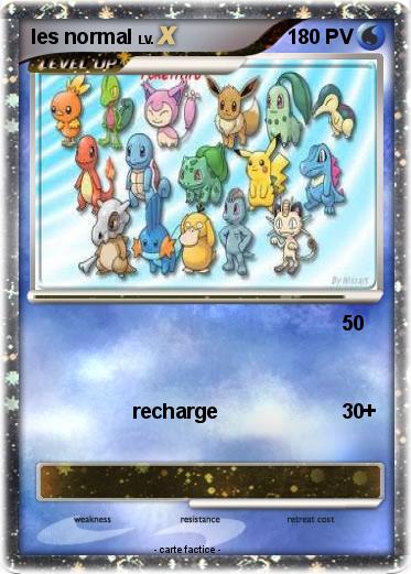 Pokémon les normal - recharge - Ma carte Pokémon
