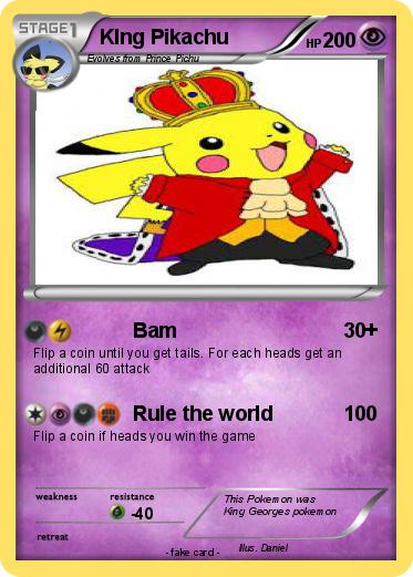 Pokémon KIng Pikachu 25 25 - Bam - My Pokemon Card