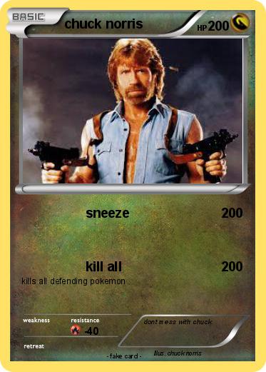 Pokémon chuck norris 3368 3368 - sneeze - My Pokemon Card