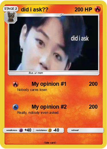 Pokémon did i ask - My opinion #1 - My Pokemon Card