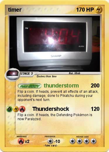 Pokémon timer 8 8 - thunderstorm - My Pokemon Card