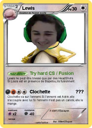 Pokémon Lewis 150 150 - Try hard CS / Fusion - Ma carte Pokémon