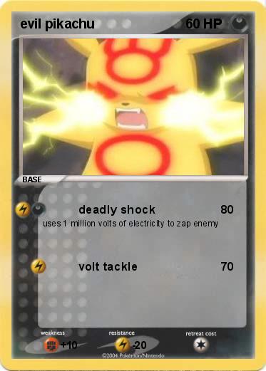 Pokémon evil pikachu 19 19 - deadly shock - My Pokemon Card