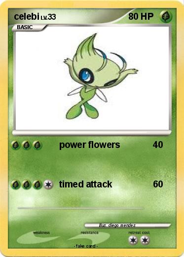 Pokémon celebi 520 520 - power flowers - My Pokemon Card
