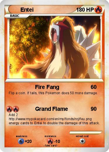 Pokémon Entei 2134 2134 - Fire Fang - My Pokemon Card