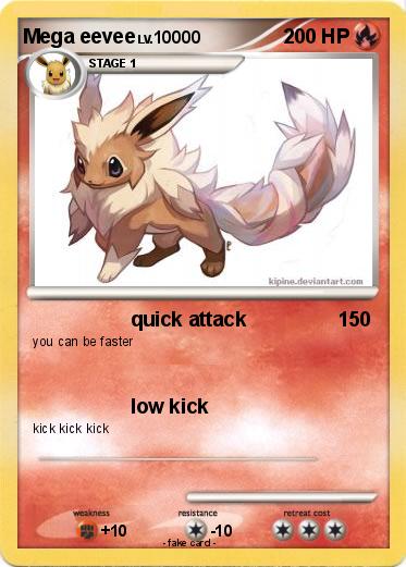 Pokémon Mega eevee 75 75 - quick attack - My Pokemon Card