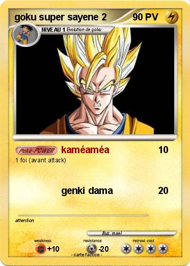 Pokémon goku super sayene 2 2 - kaméaméa - Ma carte Pokémon