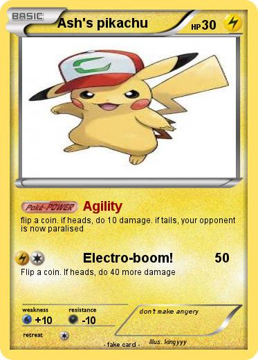 Pokémon Ash s pikachu 759 759 - Agility - My Pokemon Card