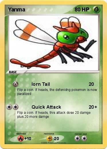 Pokémon Yanma 5 5 - Iorn Tail - My Pokemon Card