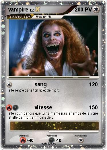 Pokémon vampire 387 387 - sang - Ma carte Pokémon