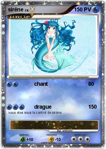 Pokémon sirene 27 27 - chant - Ma carte Pokémon
