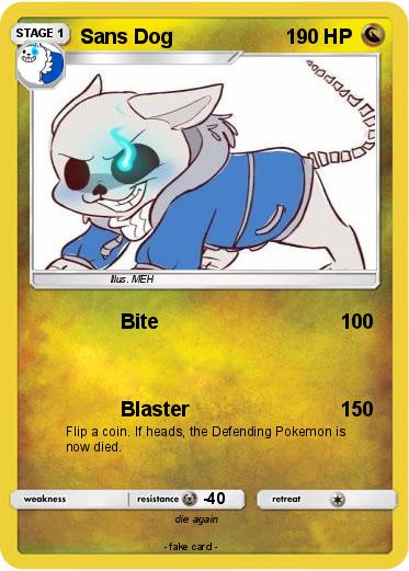 Pokémon Sans Dog 1 1 - Bite - My Pokemon Card