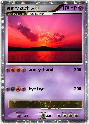 Pokémon angry zach 1 1 - angry hand - My Pokemon Card