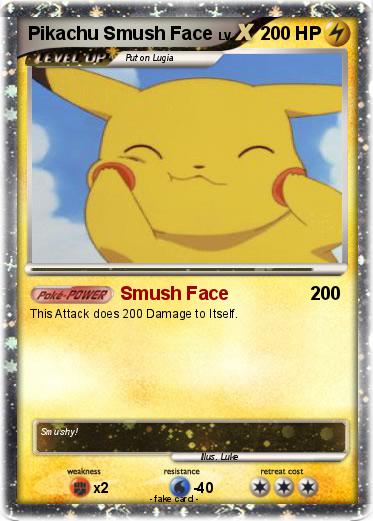 Pokémon Pikachu Smush Face - Smush Face - My Pokemon Card