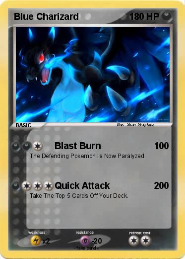 Pokémon Blue Charizard 8 8 - Blast Burn - My Pokemon Card