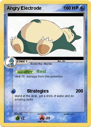Pokémon Angry Electrode 1 1 - Rest - My Pokemon Card