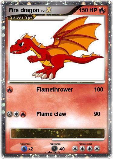 Pokémon Fire dragon 481 481 - Flamethrower - My Pokemon Card