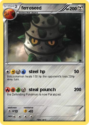 Pokémon ferroseed 23 23 - steel hp - My Pokemon Card