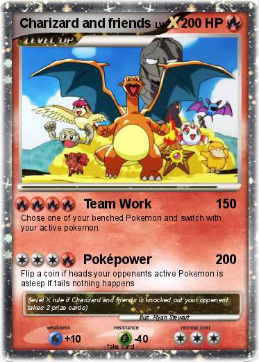 Pokémon Charizard and friends 1 1 - Team Work - My Pokemon Card