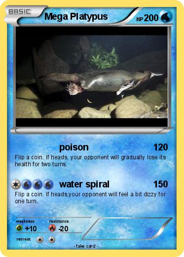 Pokémon Mega Platypus - poison - My Pokemon Card