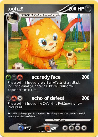 Pokémon toot 19 19 - scaredy face - My Pokemon Card