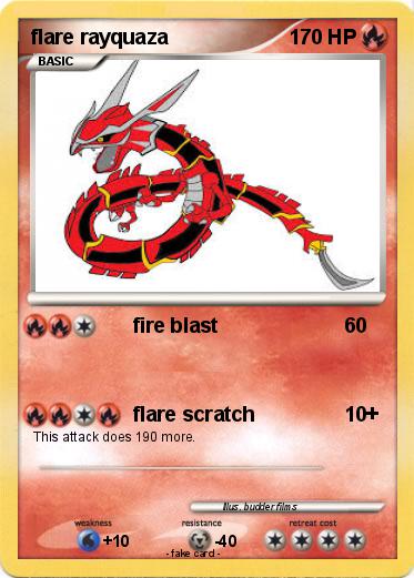 Pokémon flare rayquaza - fire blast - My Pokemon Card