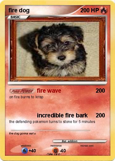 Pokémon fire dog 19 19 - fire wave - My Pokemon Card
