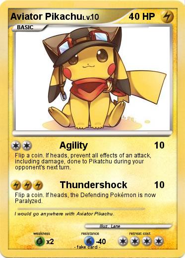 Pokémon Aviator Pikachu - Agility - My Pokemon Card