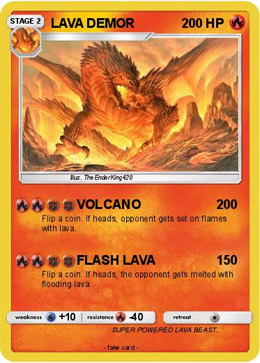 Pokémon LAVA DEMOR - VOLCANO - My Pokemon Card