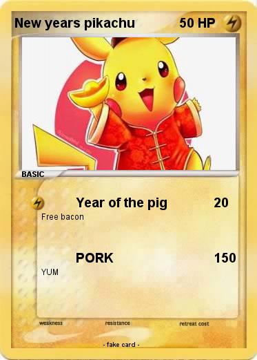 Pokémon New years pikachu - Year of the pig - My Pokemon Card