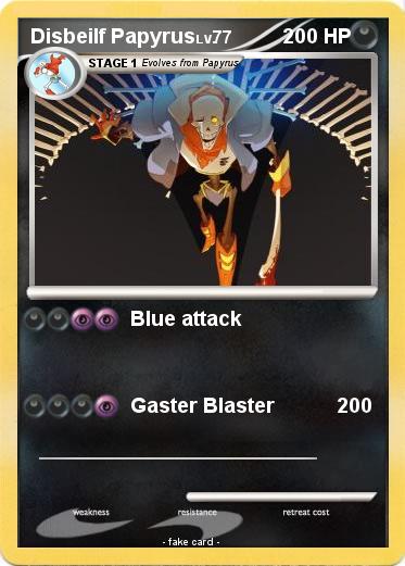 Pokémon Disbeilf Papyrus - Blue attack - My Pokemon Card