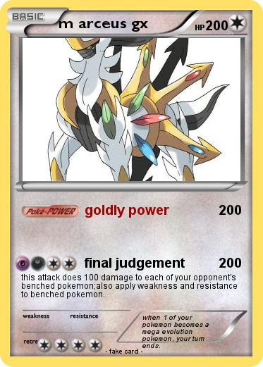 Pokémon m arceus gx - goldly power - My Pokemon Card