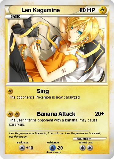 Pokémon Len Kagamine 51 51 - Sing - My Pokemon Card