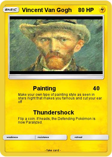 Pokémon Vincent Van Gogh 13 13 - Painting - My Pokemon Card