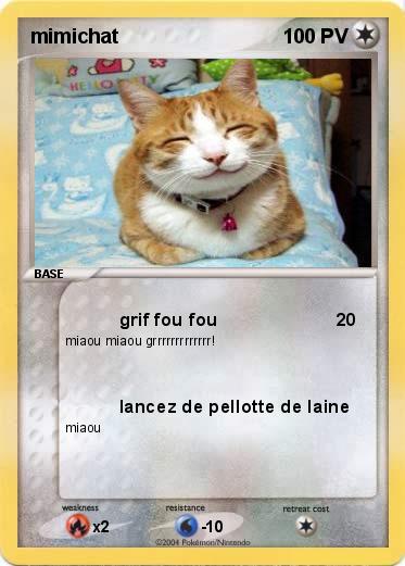 Pokémon mimichat - grif fou fou - Ma carte Pokémon