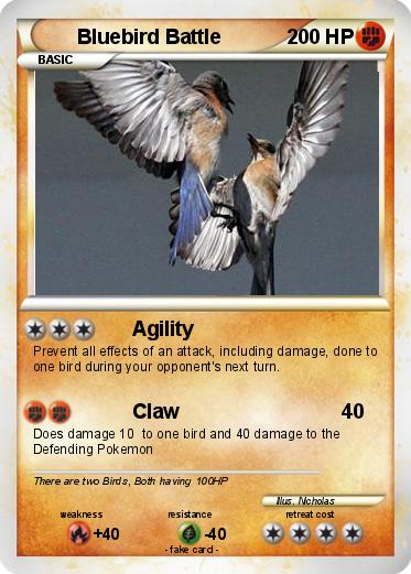 Pokémon Bluebird Battle - Agility - My Pokemon Card