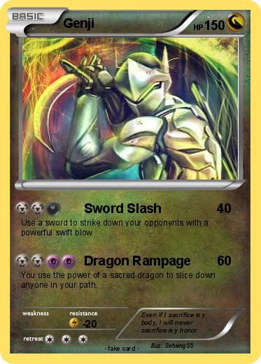 Pokémon Genji 21 21 - Sword Slash - My Pokemon Card