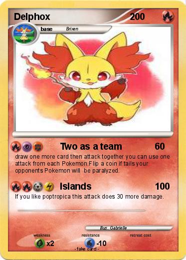 Pokémon Delphox 205 205 - Two as a team - My Pokemon Card