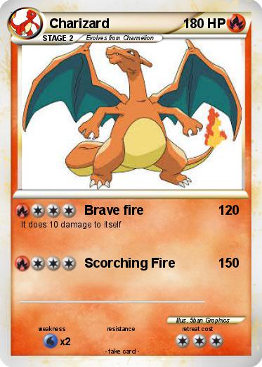 Pokémon Charizard 6258 6258 - Brave fire - My Pokemon Card