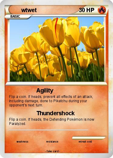 Pokémon wtwet 1 1 - Agility - My Pokemon Card