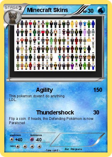 Pokémon Minecraft Skins - Agility - My Pokemon Card