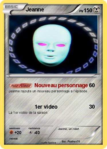 Pokémon Jeanne 75 75 - Nouveau personnage - Ma carte Pokémon