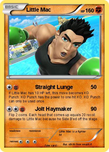 Pokémon Little Mac 104 104 - Straight Lunge - My Pokemon Card